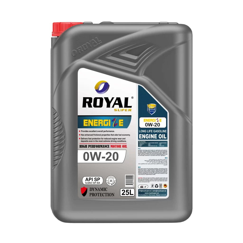 Royal Super Gasoline Engine Oil 0W-20 API SP 25 Liter - Royal Super ...