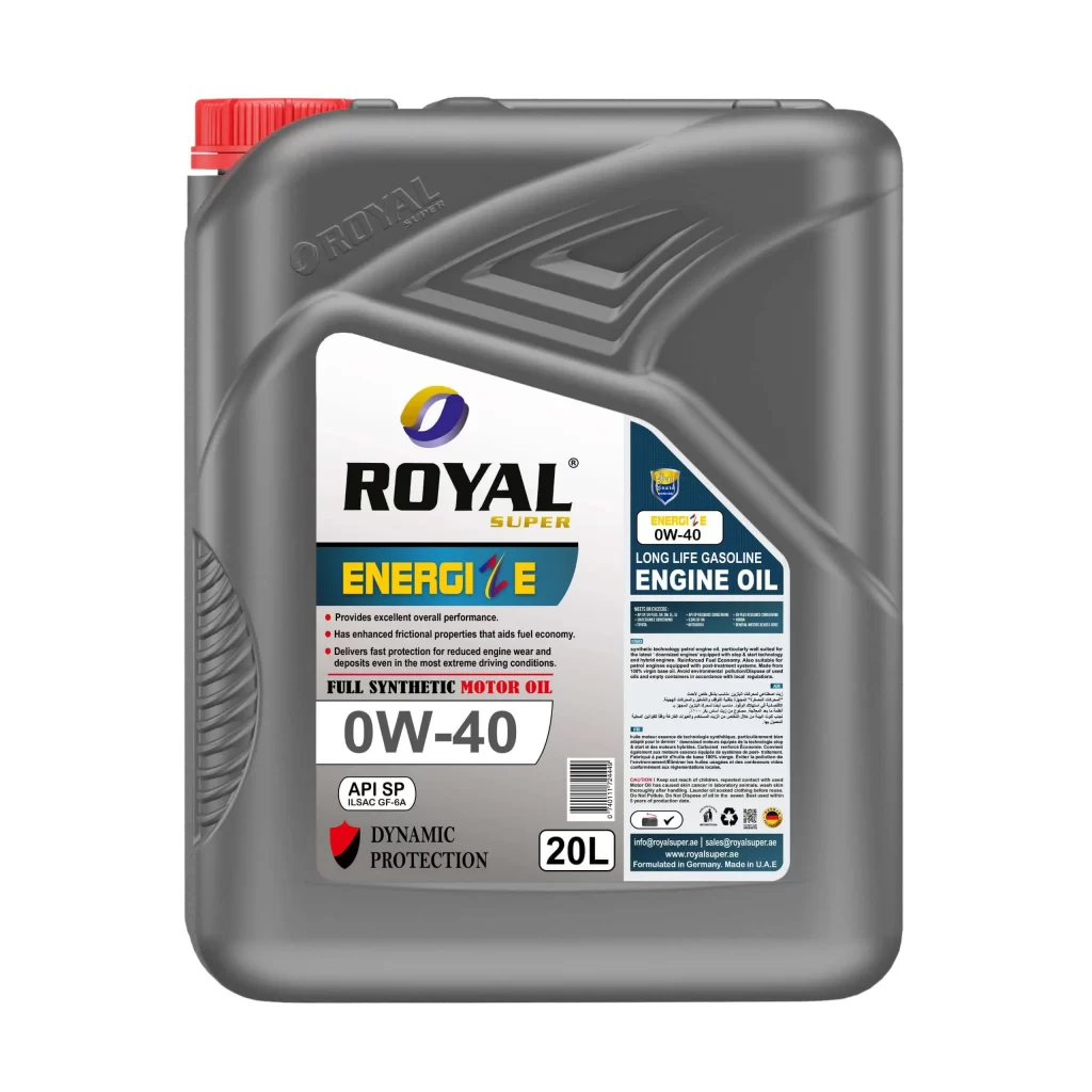 Royal Super Gasoline Engine Oil 0W-40 API SP 20 Liter - ROYAL SUPER