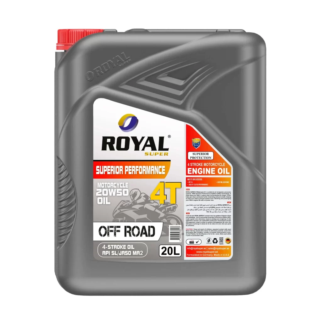 Royal Super 4-stroke Motorbike Oil 4T 20W-50 API SL / JASO MA2 (4T) 20 ...