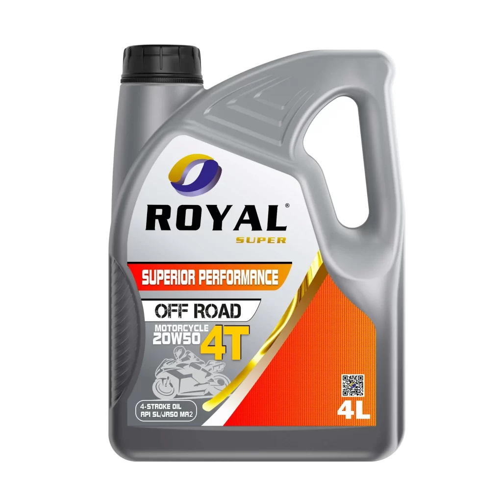 Royal Super 4-stroke Motorbike Oil 4T 20W-50 API SL / JASO MA2 (4T) 4 ...